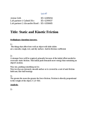 Lab 2 Report - Title: Ball Toss & Error Analysis - Lab 2 Lab Partners: Title: Ball Toss & Error ...