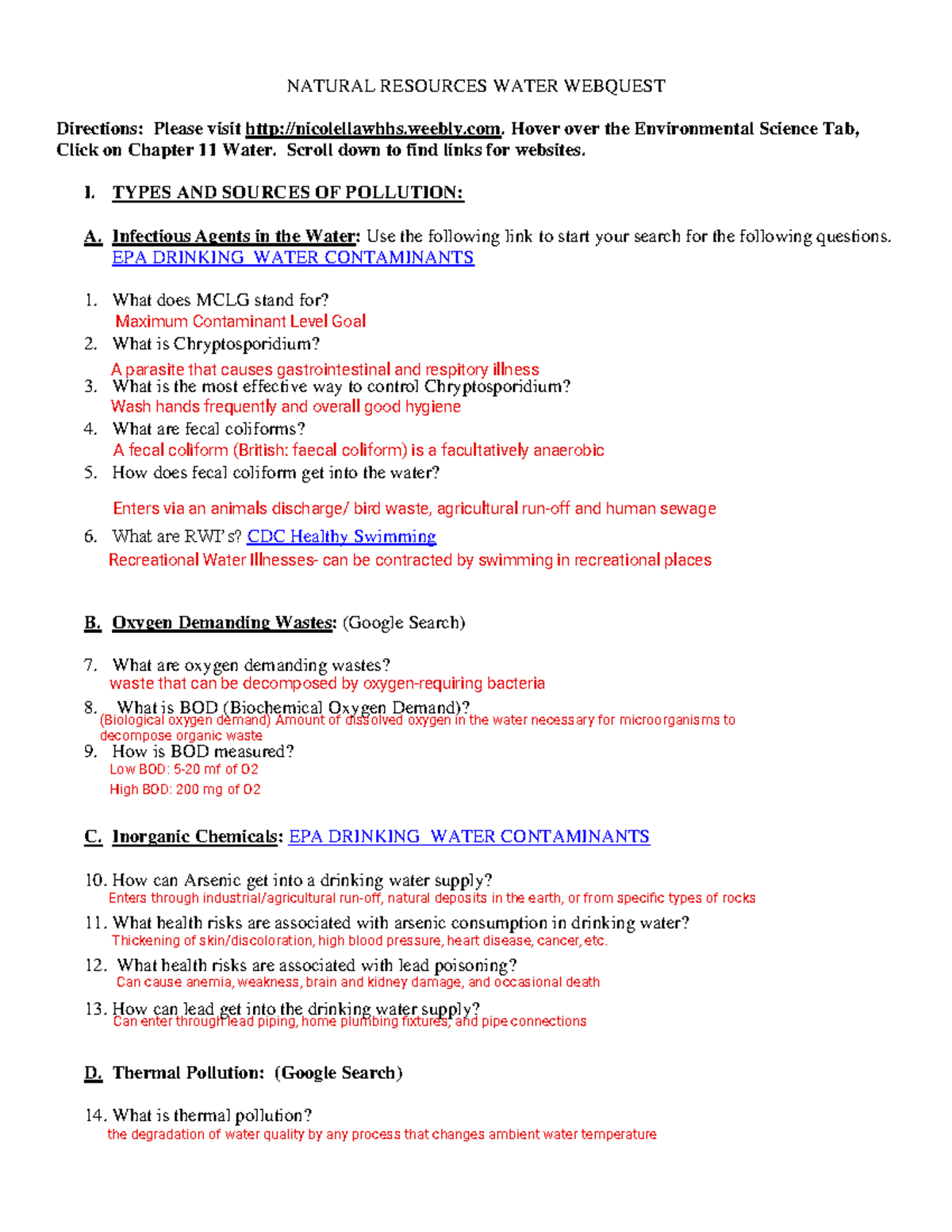 Kami Export - water webquest - NATURAL RESOURCES WATER WEBQUEST ...