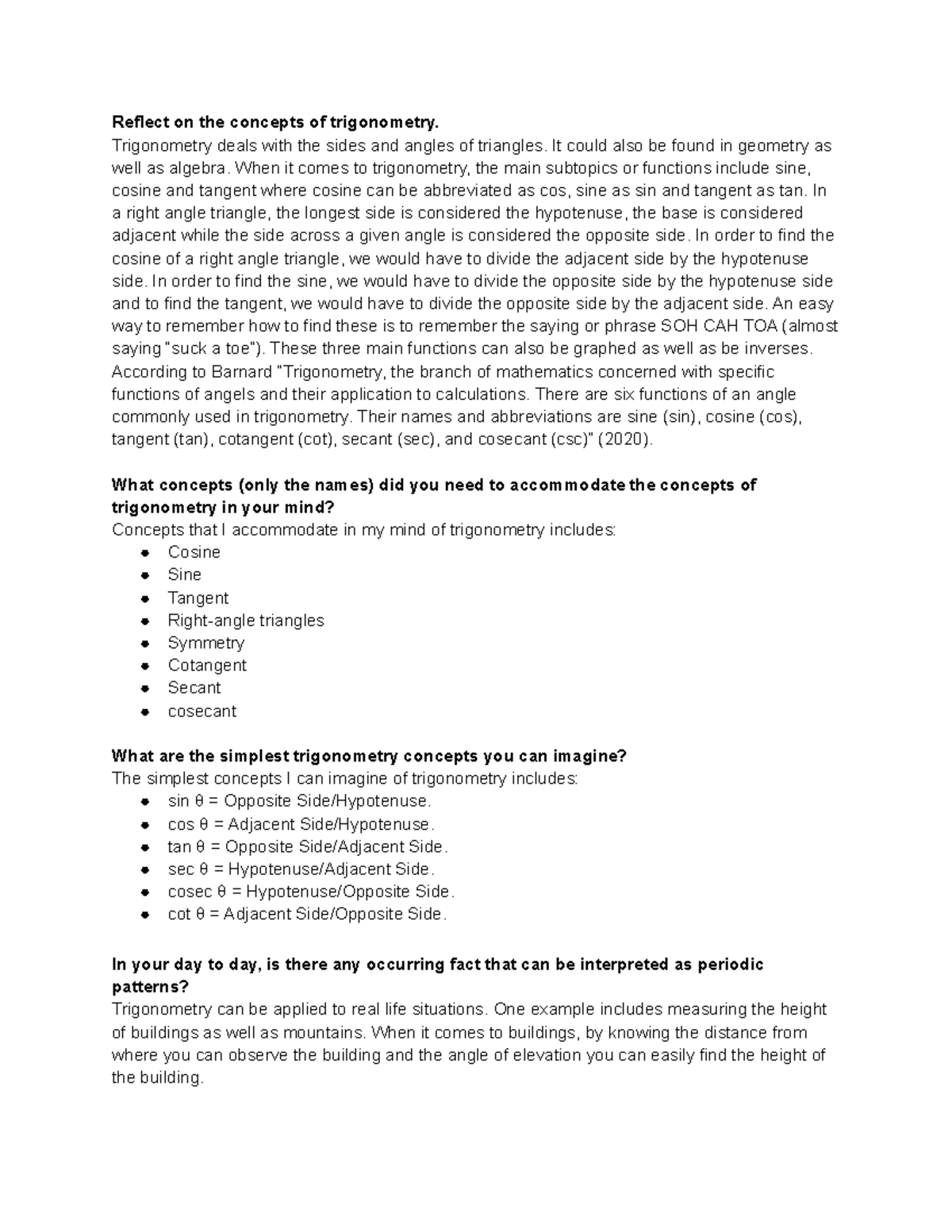 Math 1201 College Algebra unit 7 journal - Reflect on the concepts of ...