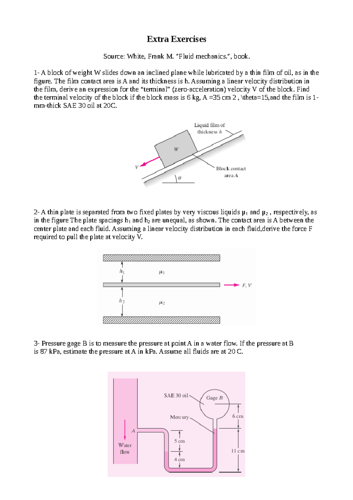 Extra Exercises - practise - Extra Exercises Source: White, Frank M ...