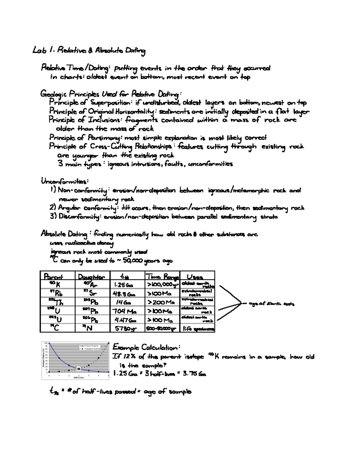 Geo 102 lab cheat sheet - Covers most labs. Helpful for lab final ...