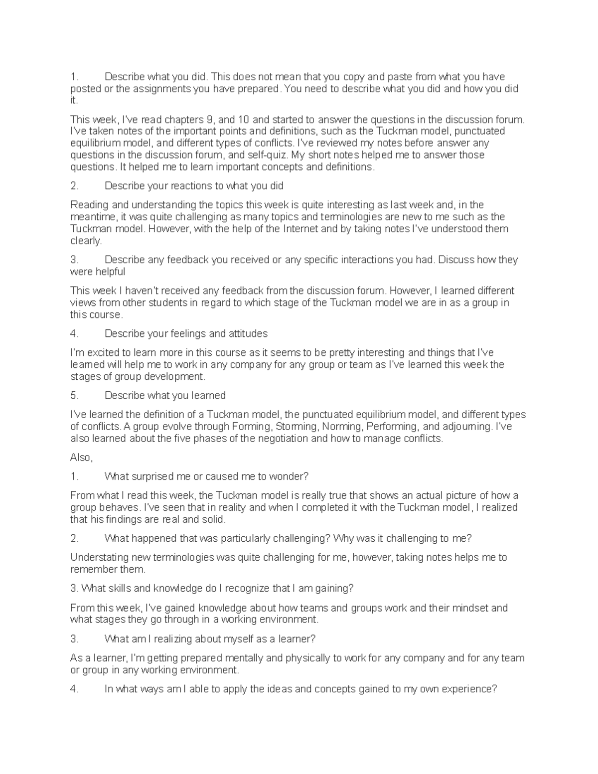 Learning Journal Unit 5 - Describe what you did. This does not mean ...