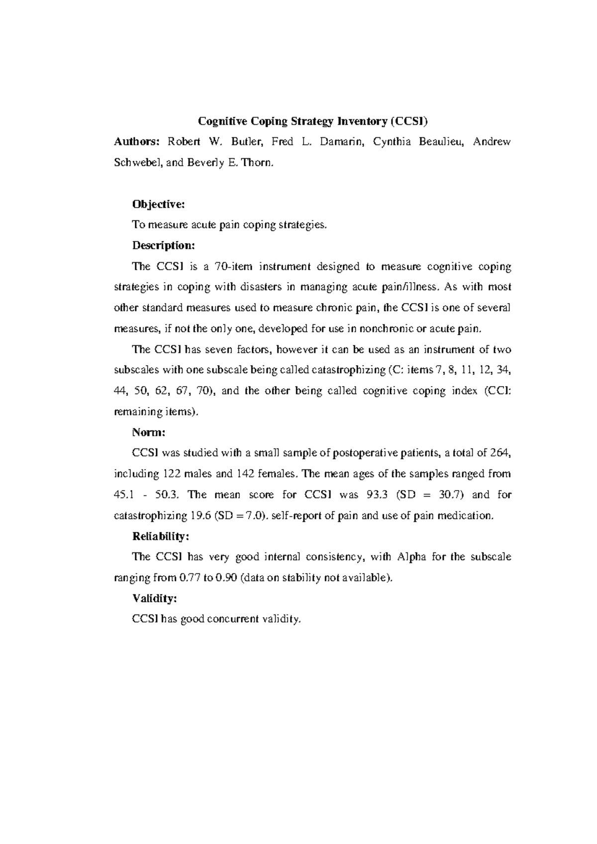 CCSI dan SPSI - A practice material to do assesment with CCSI and SPSI ...