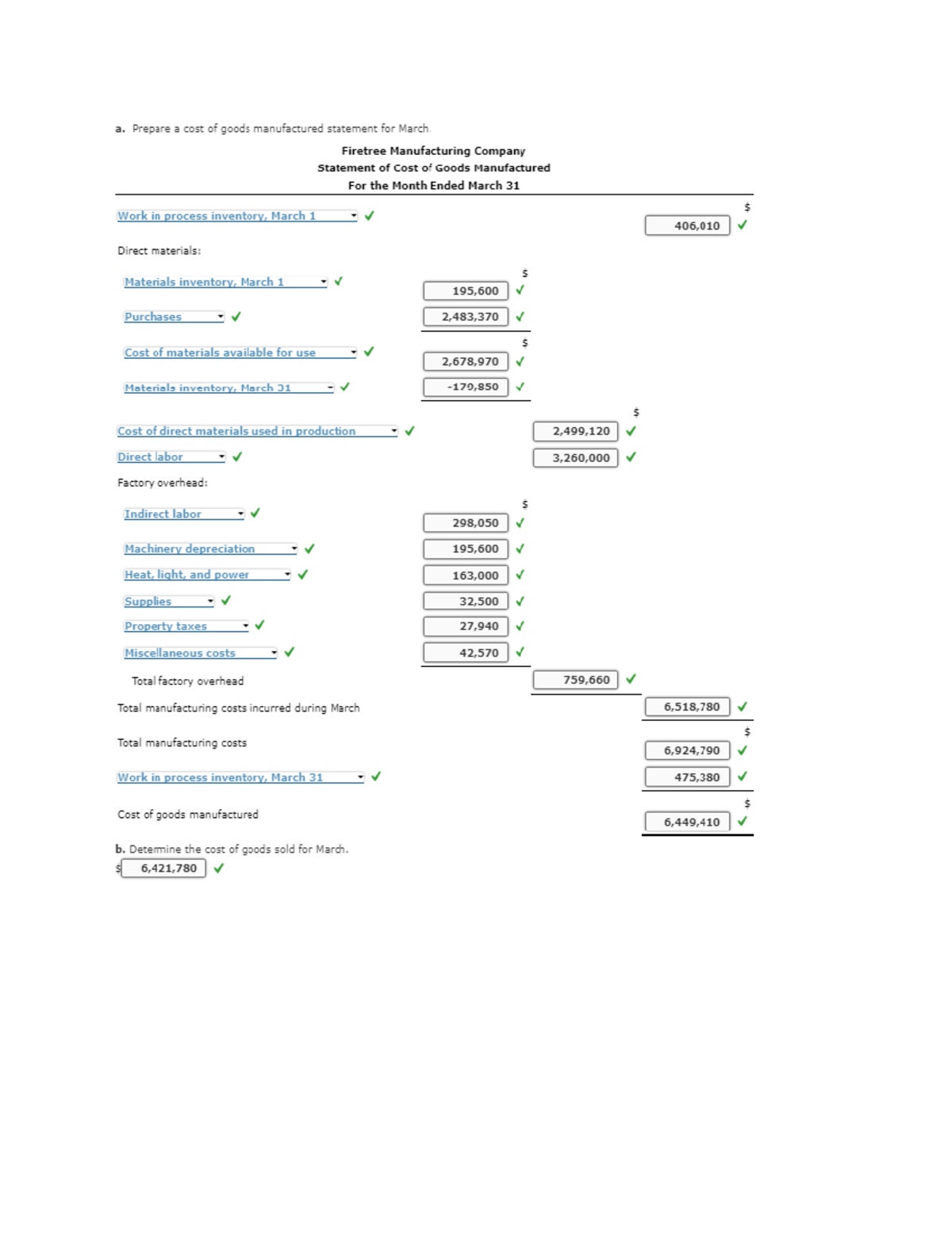 ACC 202 Module 2 Problem Set - a. Prepare a cost of goods manufactured ...
