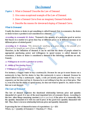 The Demand: Definition, Law of Demand, exceptional Examples, Demand ...