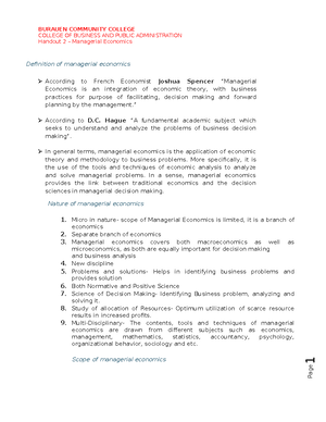 Handout 2 Managerial Economics - Handout-2-Managerial-Econ omics ...