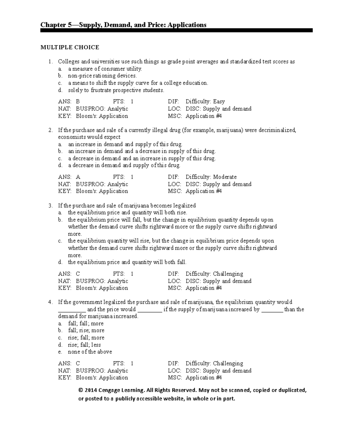 Chapter 05 - Tutorial work - Chapter 5—Supply, Demand, and Price ...