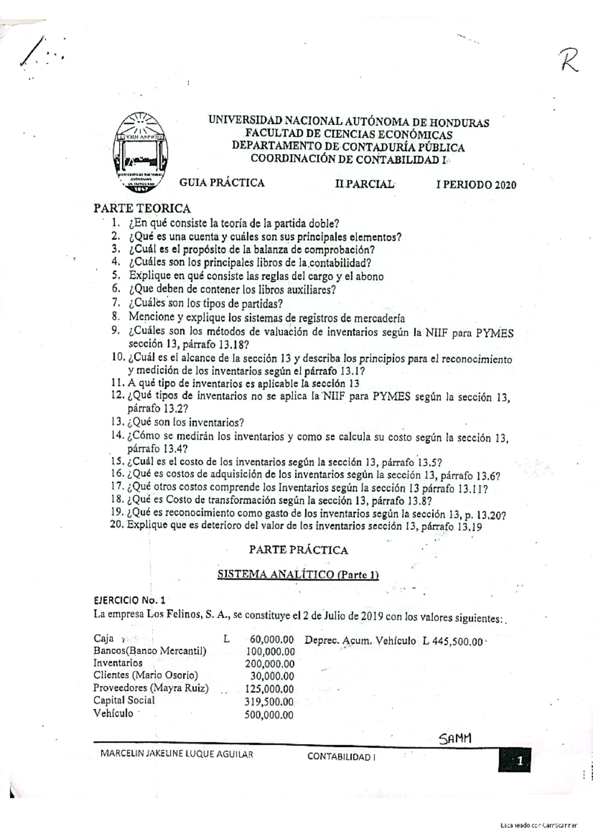 Guía 2 parcial - Contabilidad I - Studocu