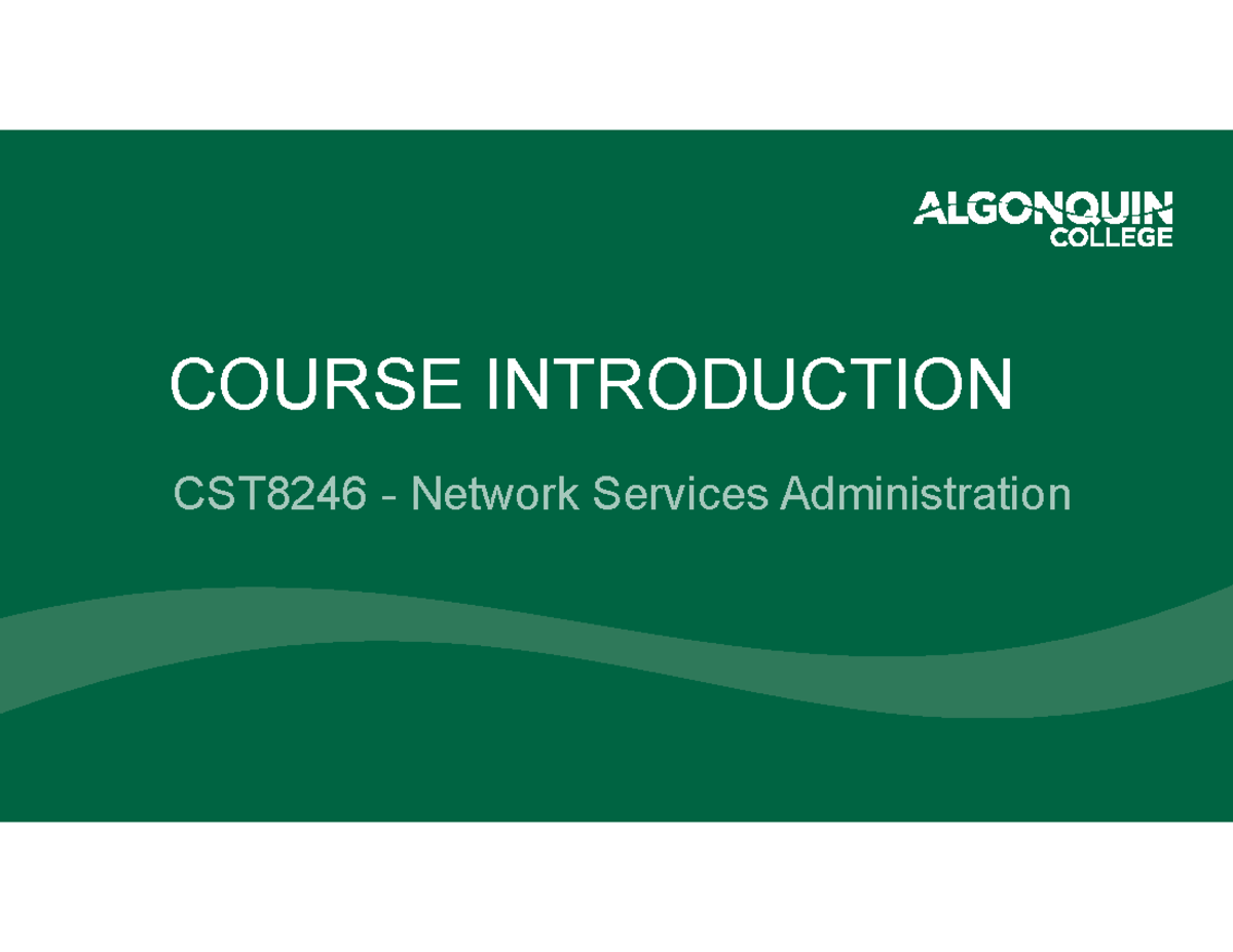 0. Course Intro W22 - Latest download of Lecture notes for Network ...