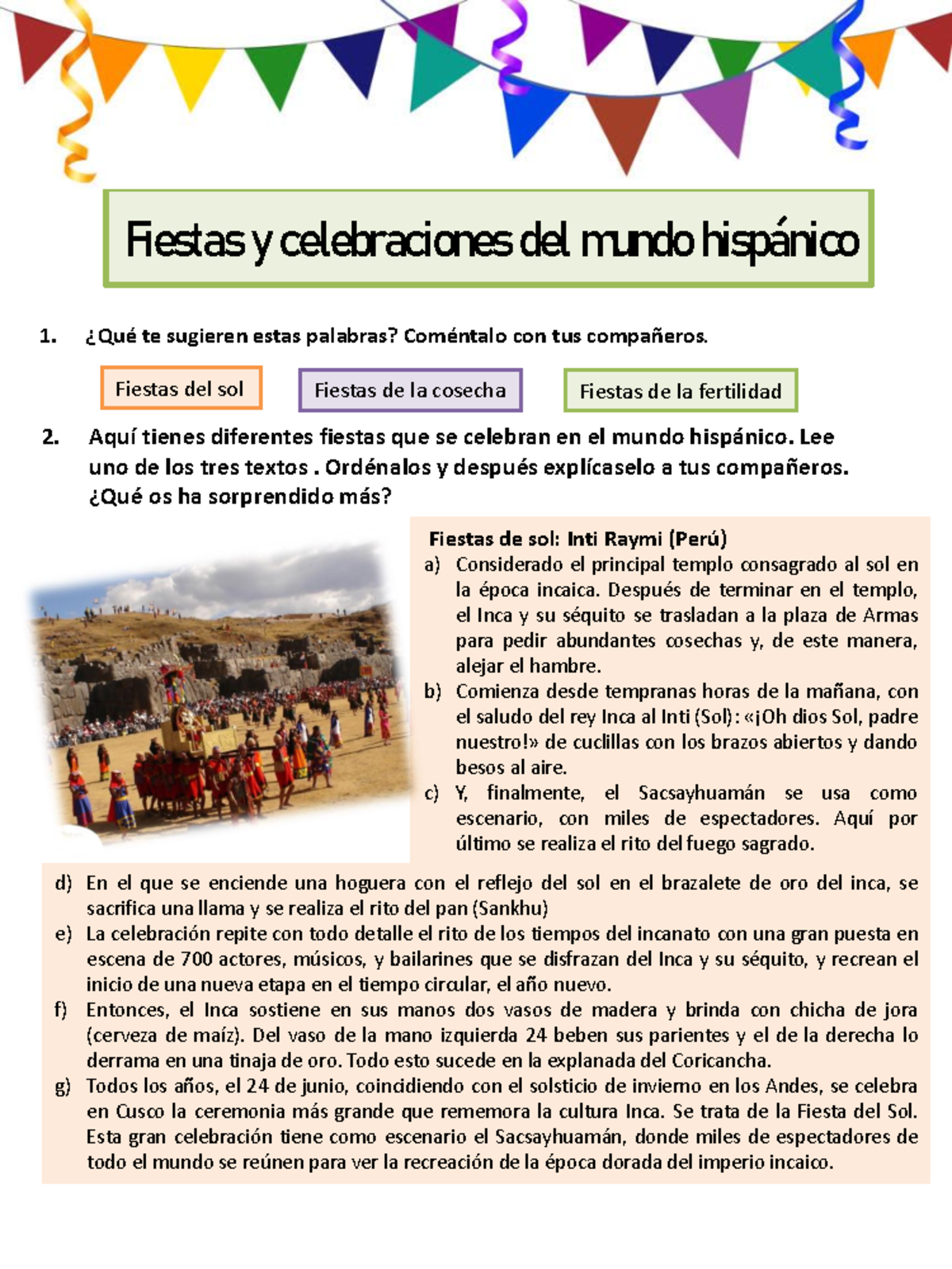 Actividad 3 (material didáctico) Enseñanza de léxico - Fiestas y ...