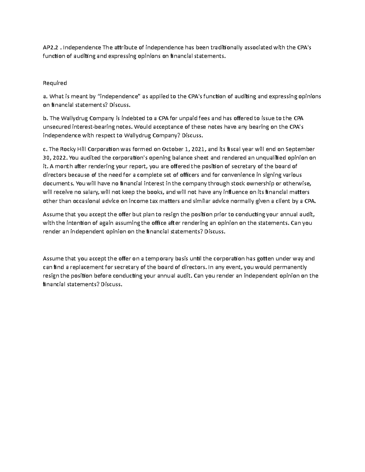 AP2 - Second chapter notes - Auditing and Assurance - Studocu