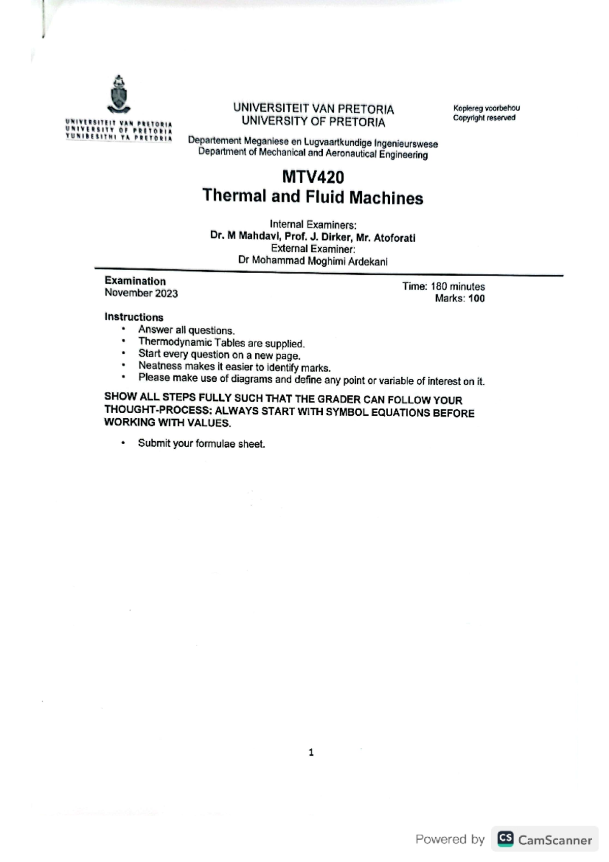 MTV420 Exam Paper 2023 - MTV 420 - Studocu