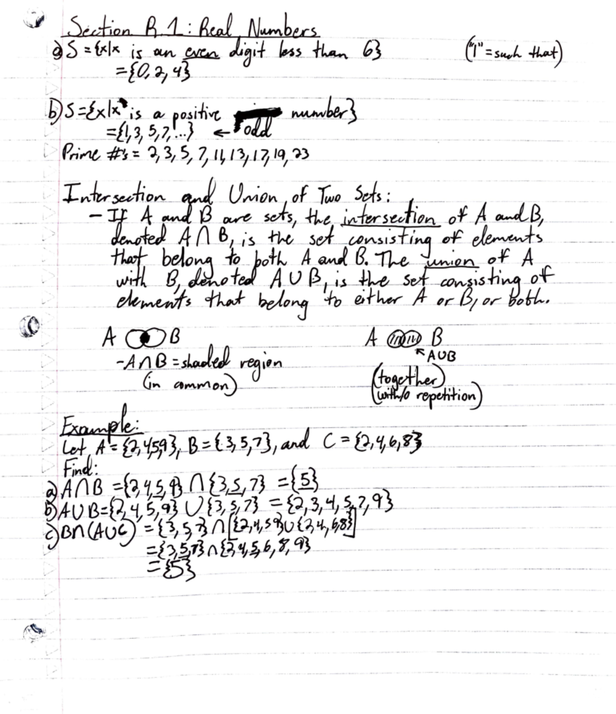 Intermediate Algebra, Section 1 - Real Numbers ...