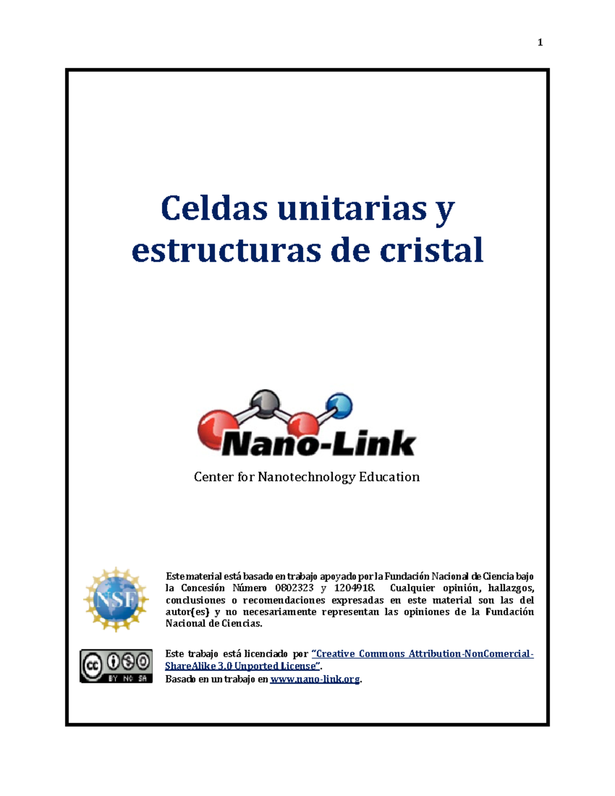 Celda unitaria y estructuras de cristal - Nano-Link - Celdas unitarias ...