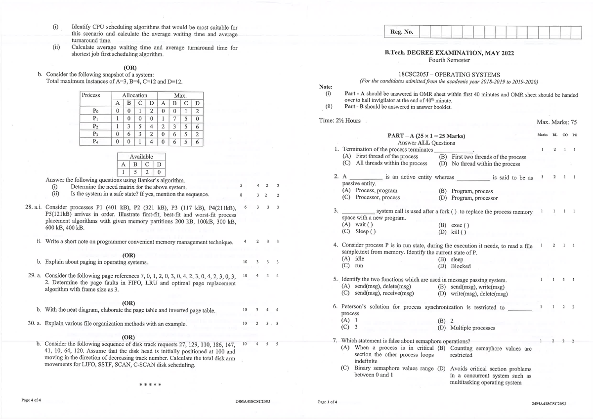 OS 3 - notes - Operating Systems - Studocu