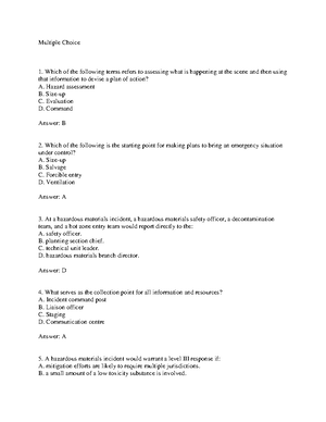 Firefighter Hazmat OPS Practice Test 1-32 Questions and Answers- A+ ...