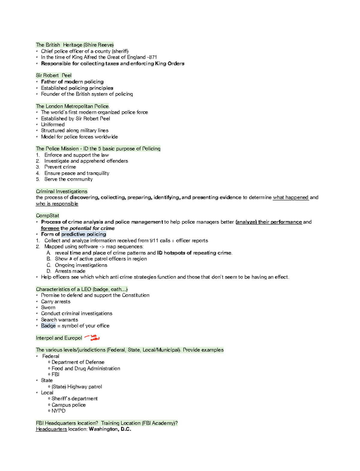 Test 2 Review - Test 2 - The British Heritage (Shire Reeve) Chief ...