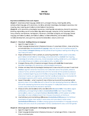 Normal Speech Final Review - Normal Speech and Language Development ...