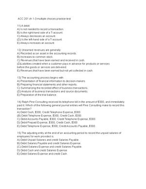 ACC 201 Final Practice Test Part 3 SP 2022 - ACC 201 Final Practice ...