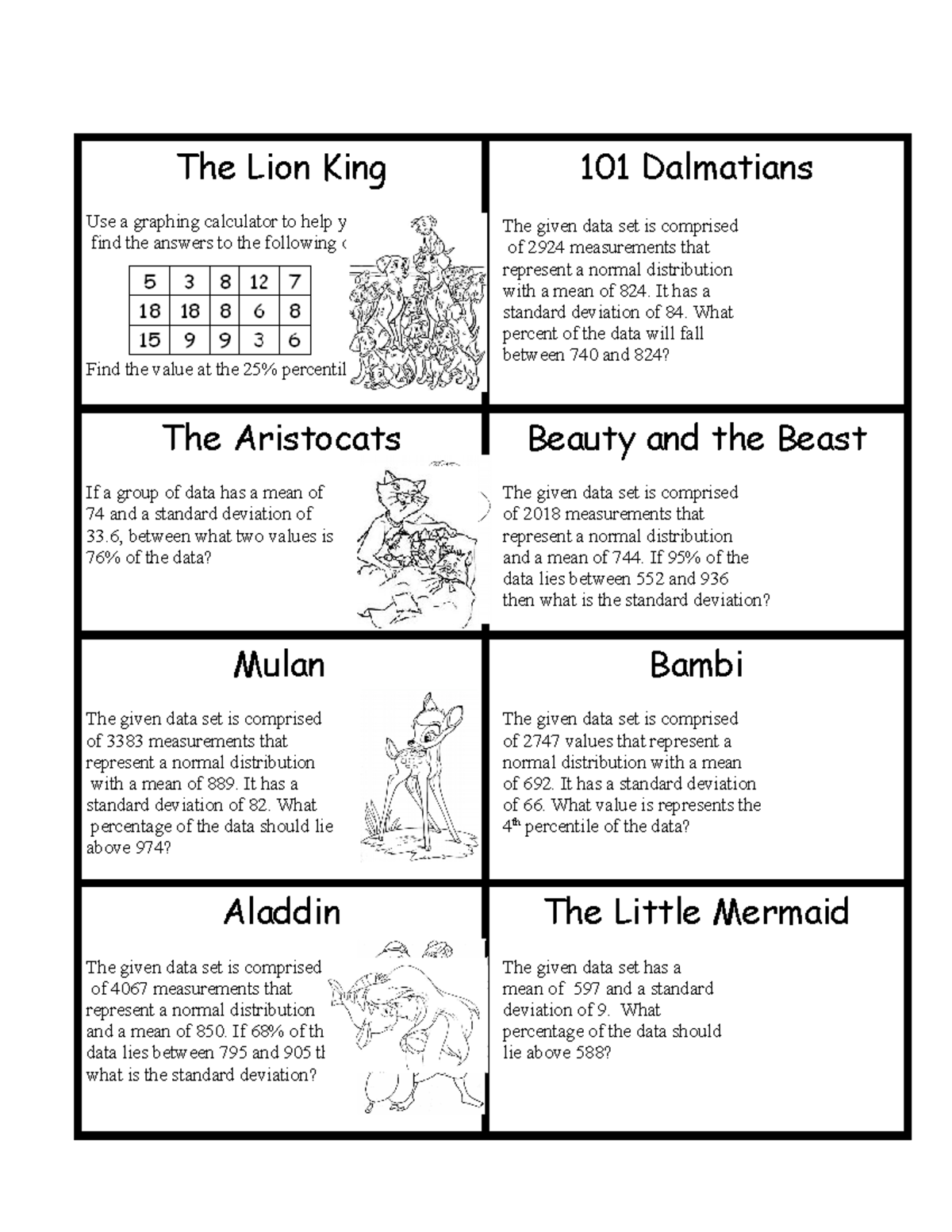 10 - stations - review - 2023 - The Lion King Use a graphing calculator ...