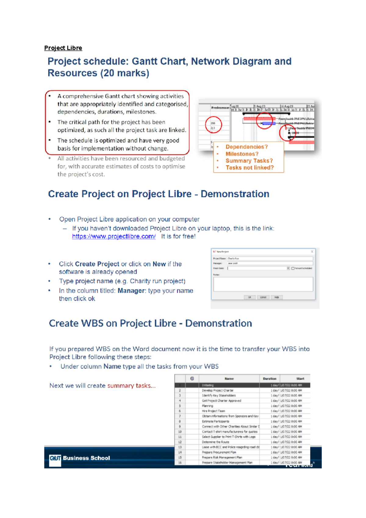 Project Libre - How to Use - MGB237 - Project Libre - Studocu