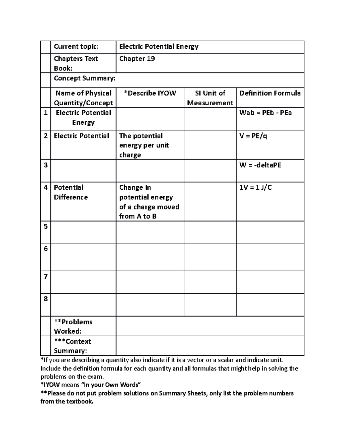 Electric Potential Energy - Current topic: Electric Potential Energy ...