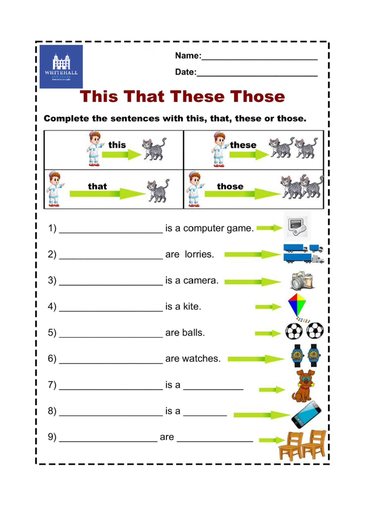 Actividad this, that, these or those - Ingles - Studocu