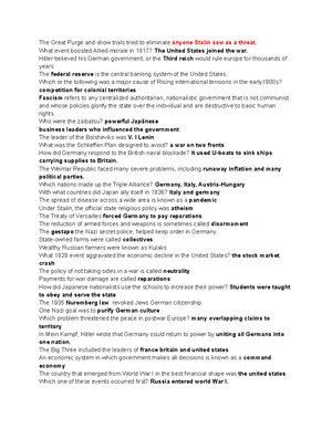 Lesson 1 Instability After World War I Guided Reading Activity Editable ...