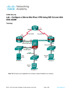 10.1.4.8 Lab - Configure ASA 5505 Basic Settings and Firewall Using ASDM - CCNA Security Lab ...
