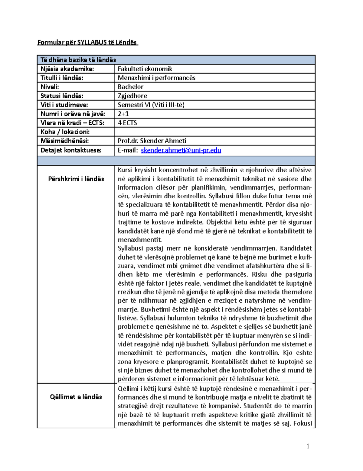 MP - Syllabusi Sem - deutsch literature - Formular për SYLLABUS të ...