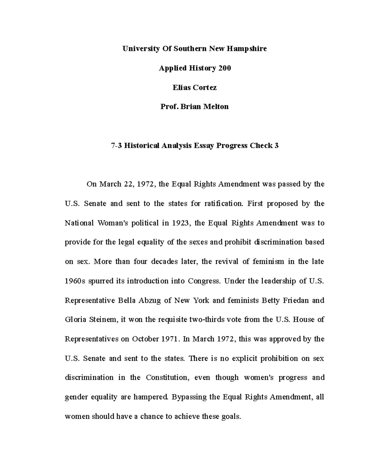 7-3 historical analysis essay progress check 3 - University Of Southern ...