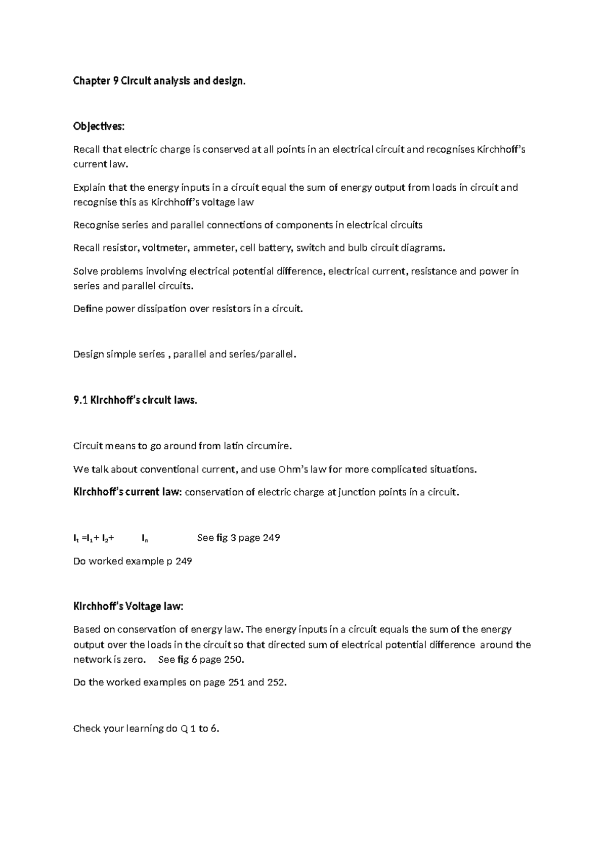 Chapter 9 Ciruit analysis and design - Chapter 9 Circuit analysis and ...