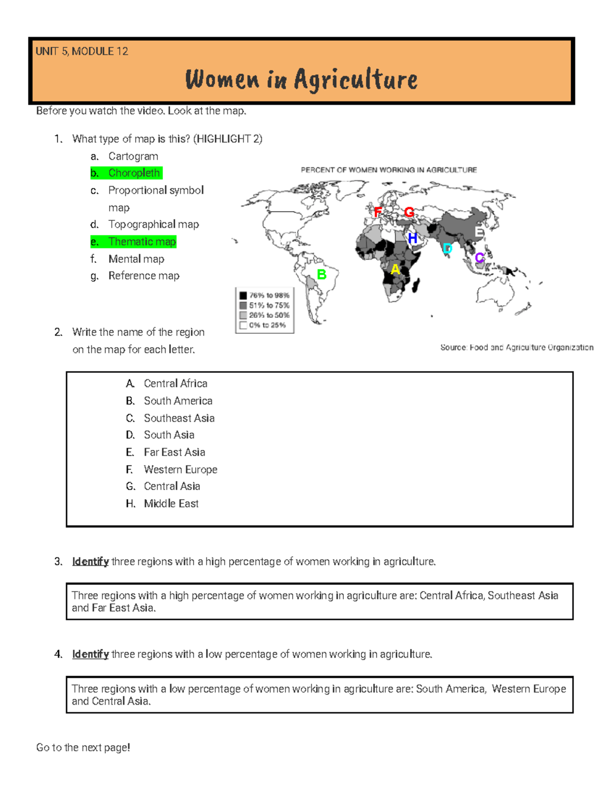 5.12 Women in Agriculture - UNIT 5, MODULE 12 Women in Agriculture ...