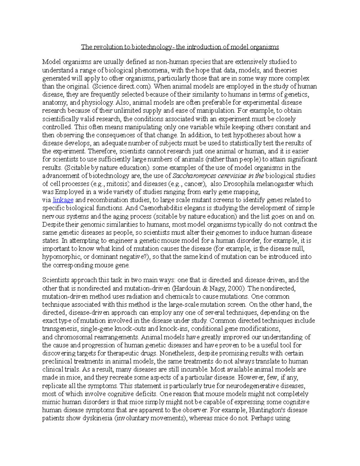 Bio tech assignment - The revolution to biotechnology- the introduction ...