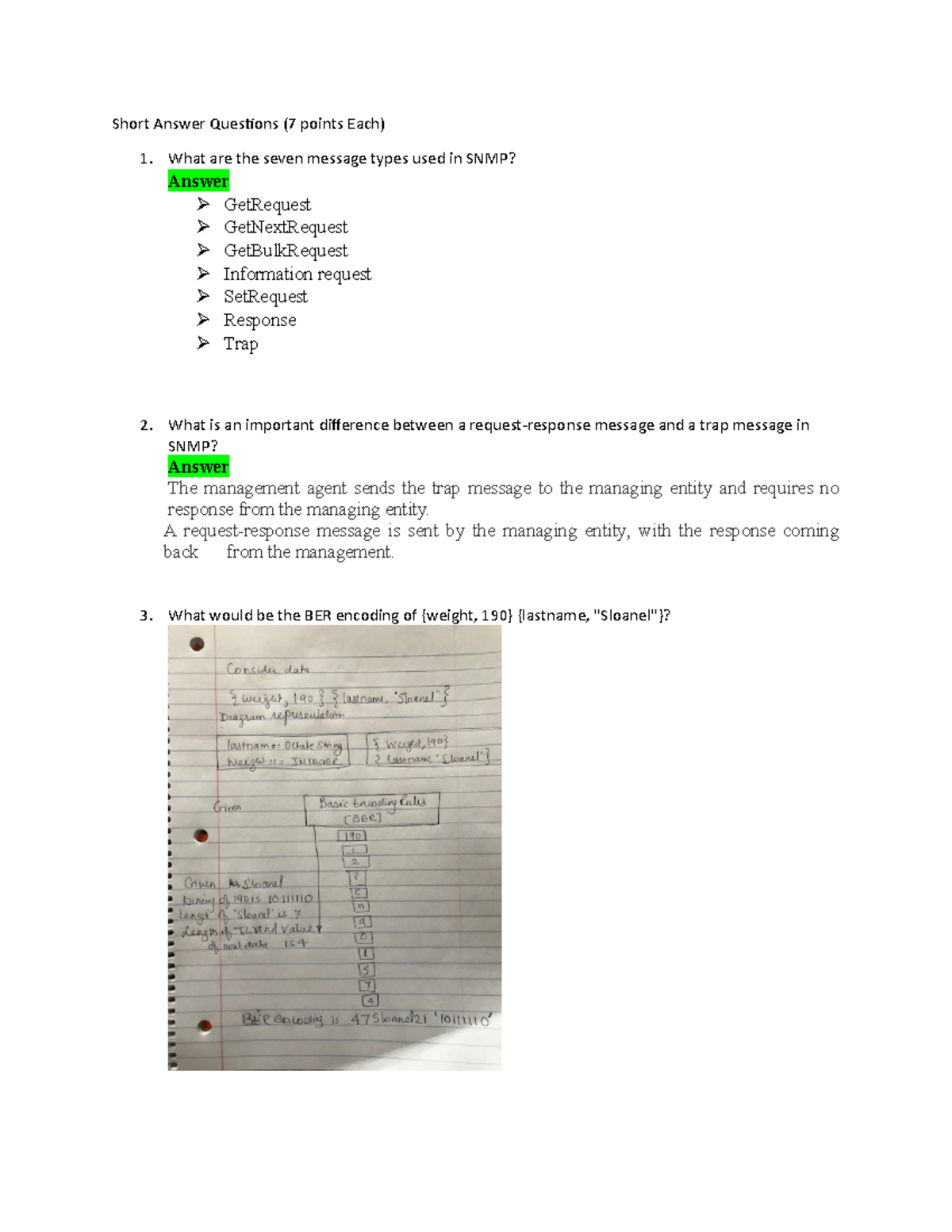 CIS 577 - Lecture - Short Answer Questions (7 points Each) What are the ...