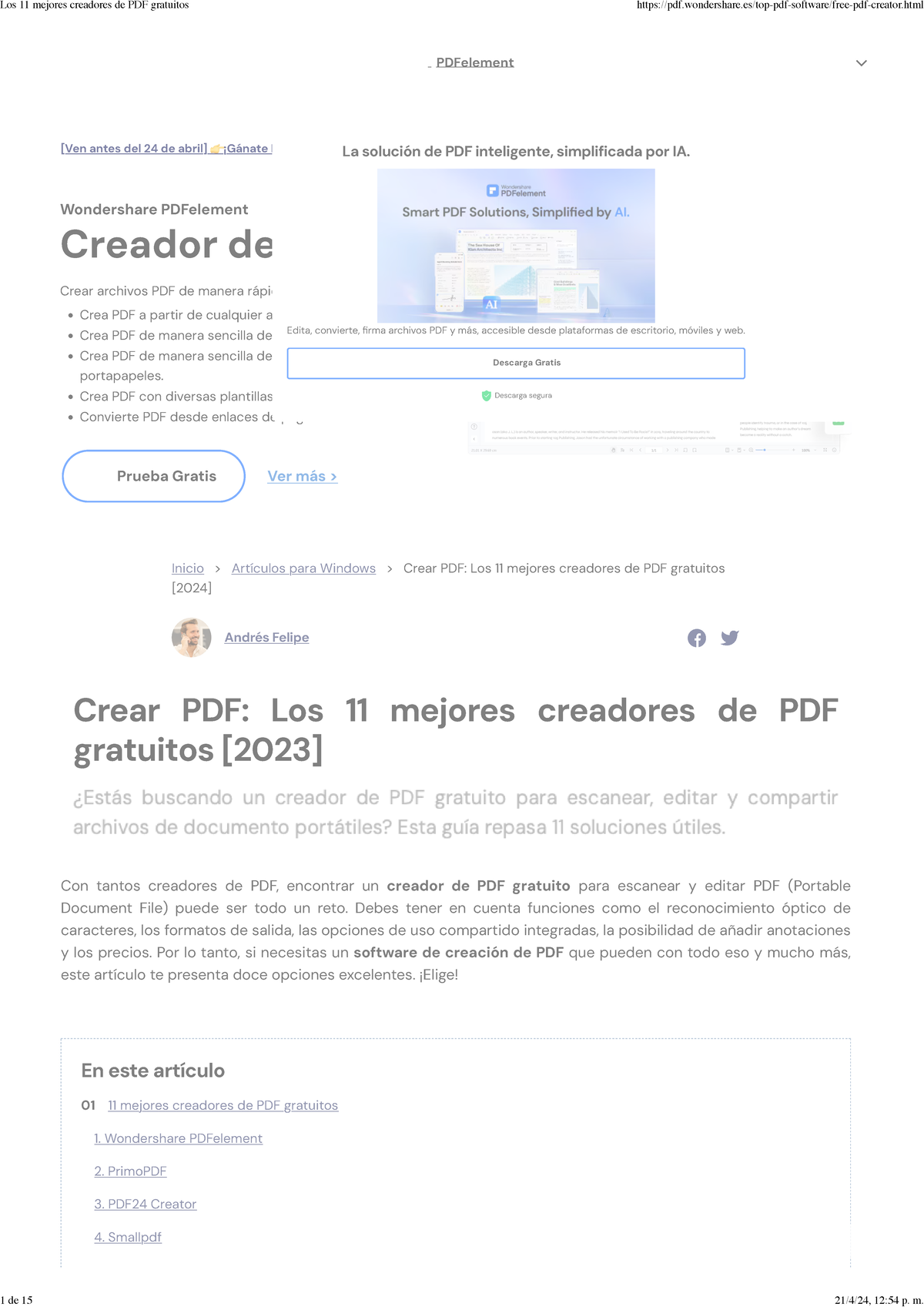 Los 11 mejores creadores de PDF gratuitos - Debes tener en cuenta funciones como el ...