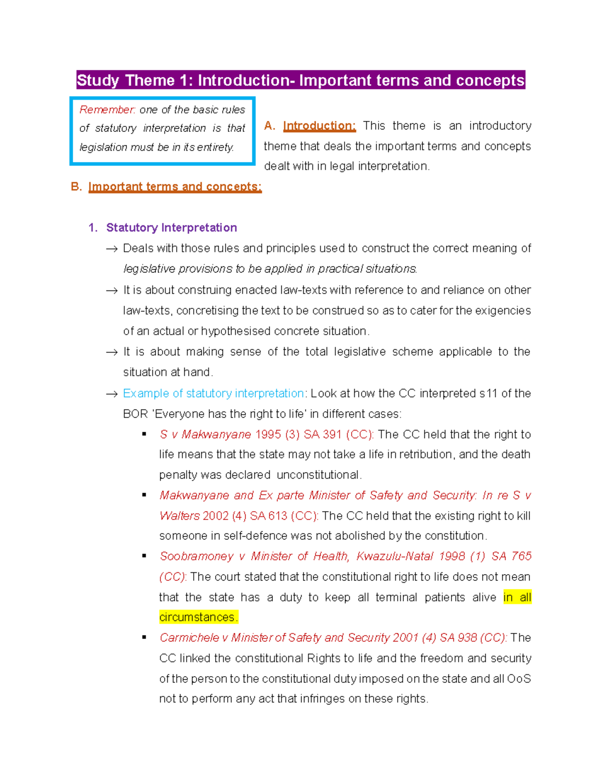 Study Theme 1-Important concepts - Study Theme 1: Introduction ...