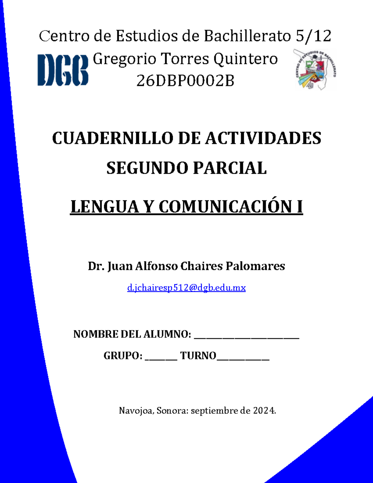 Cuadernillo Segundo Parcial Lengua Y Comunicacion Terminado - CUADERNILLO DE ACTIVIDADES SEGUNDO ...