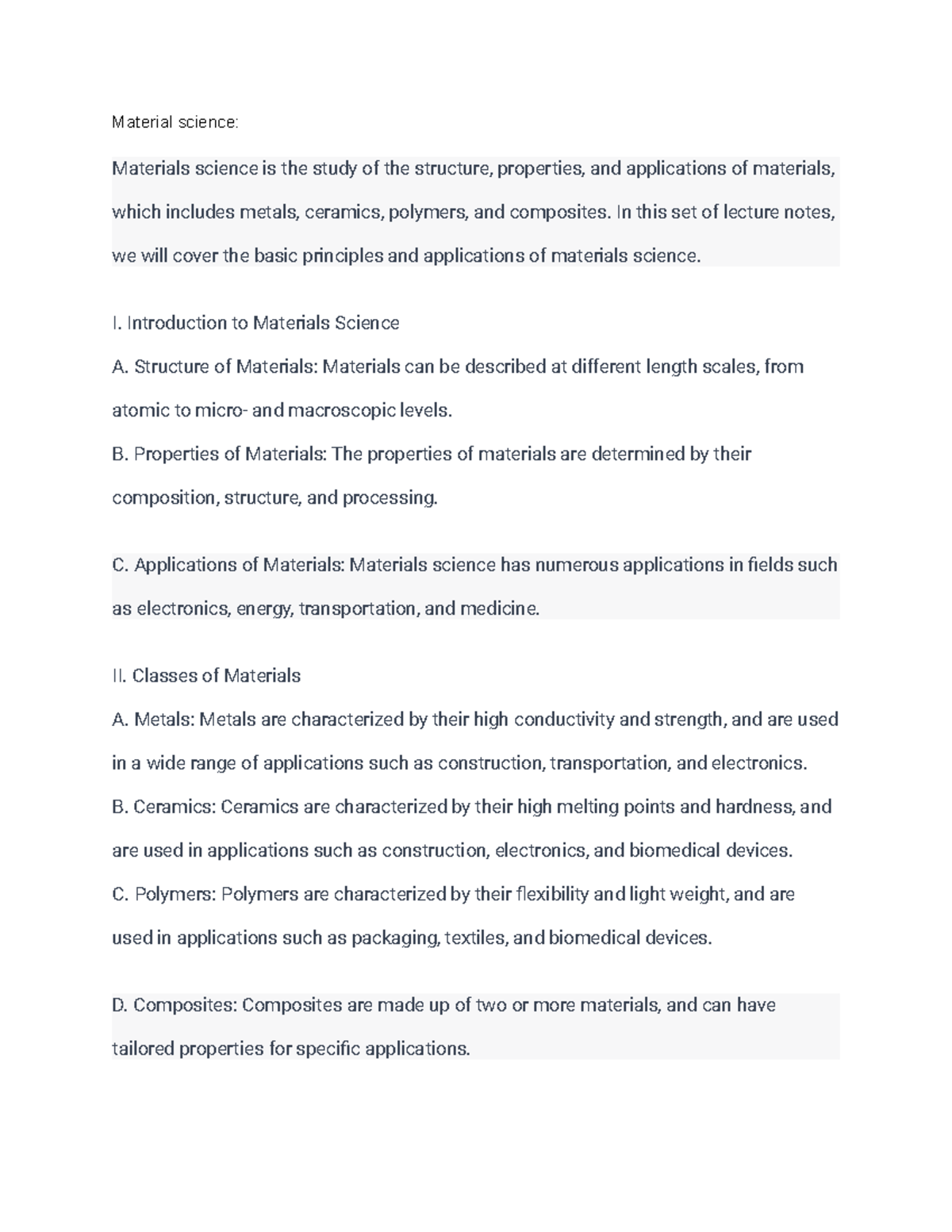 Material science - Material science: Materials science is the study of ...