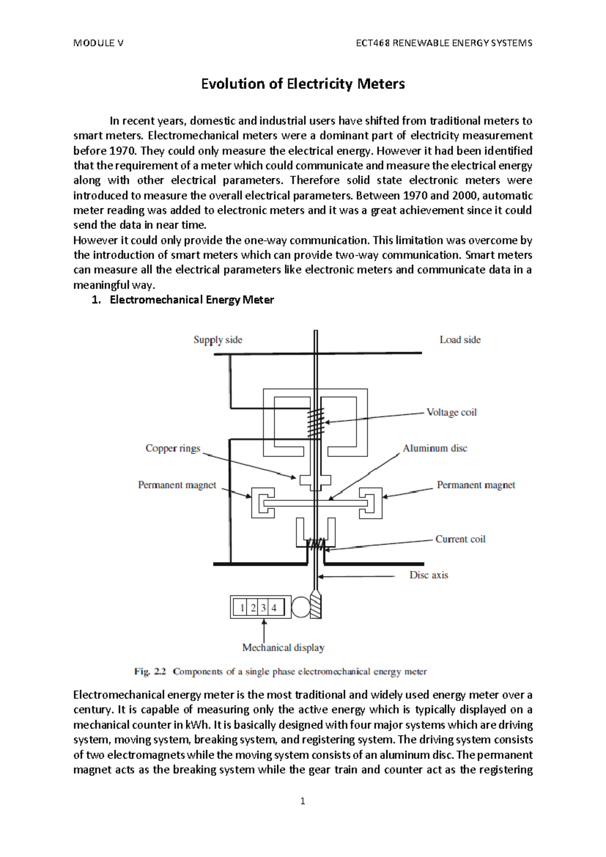 Evolution of Electricity Meters - Electromechanical meters were a ...
