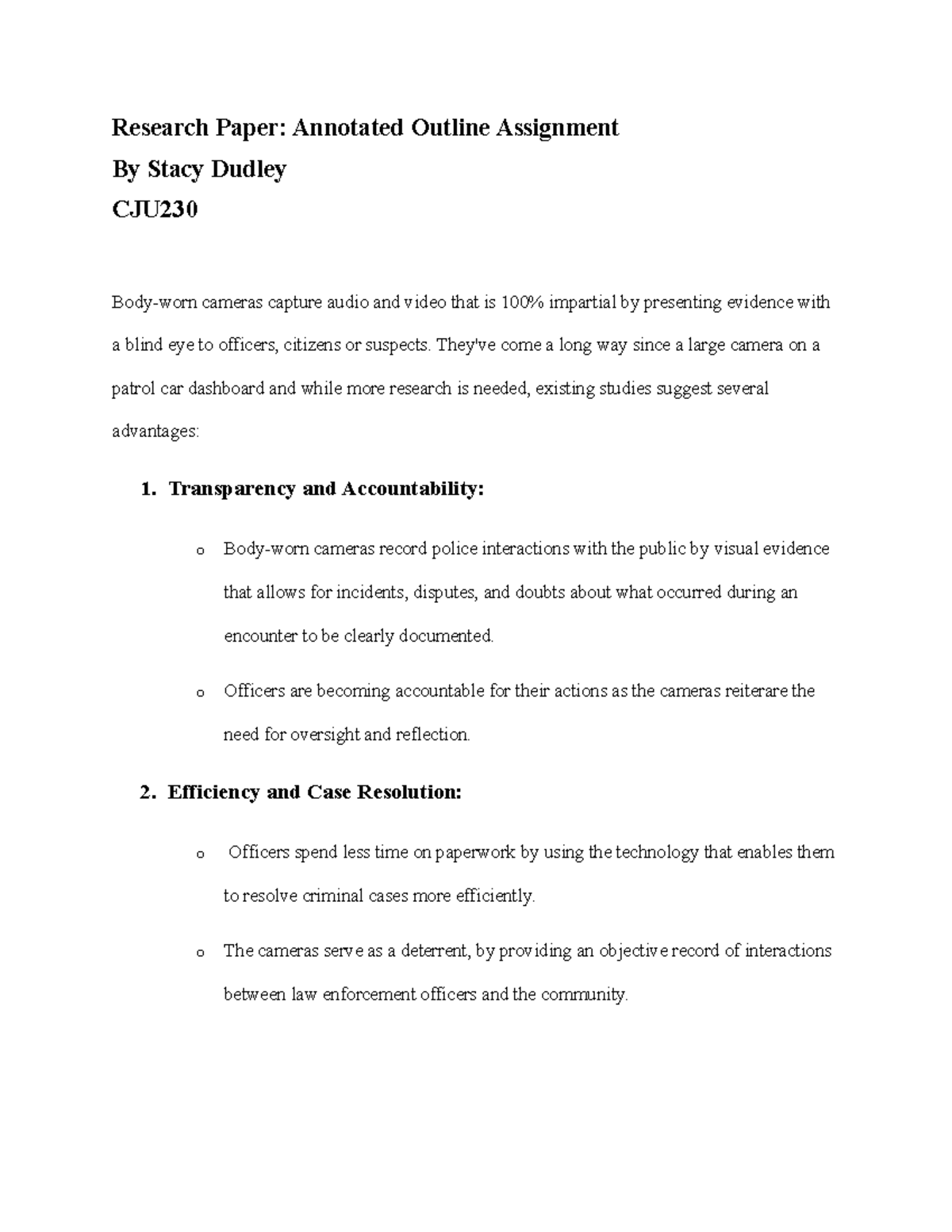 Research Paper: Thesis Assignment -Annotated Outline Assignment ...