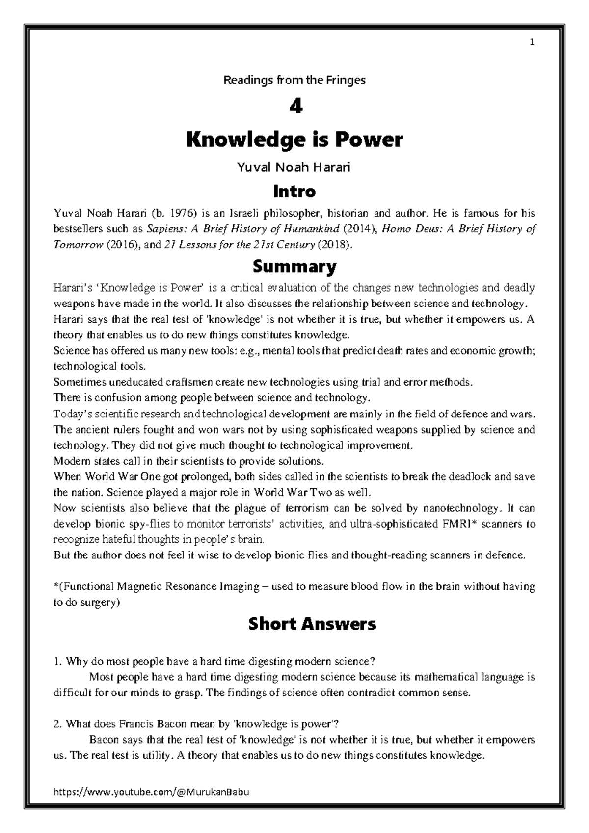 4.2. Knowledge is Power Complete Notes - Readings from the Fringes 4 ...