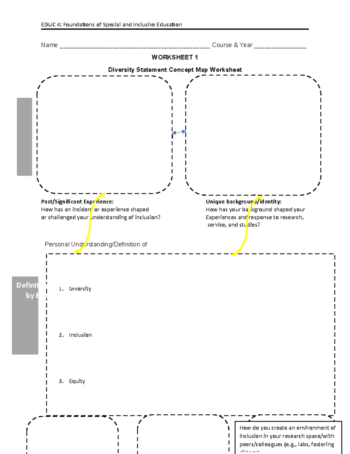 EDUC 4 Worksheet 1 - Name ...