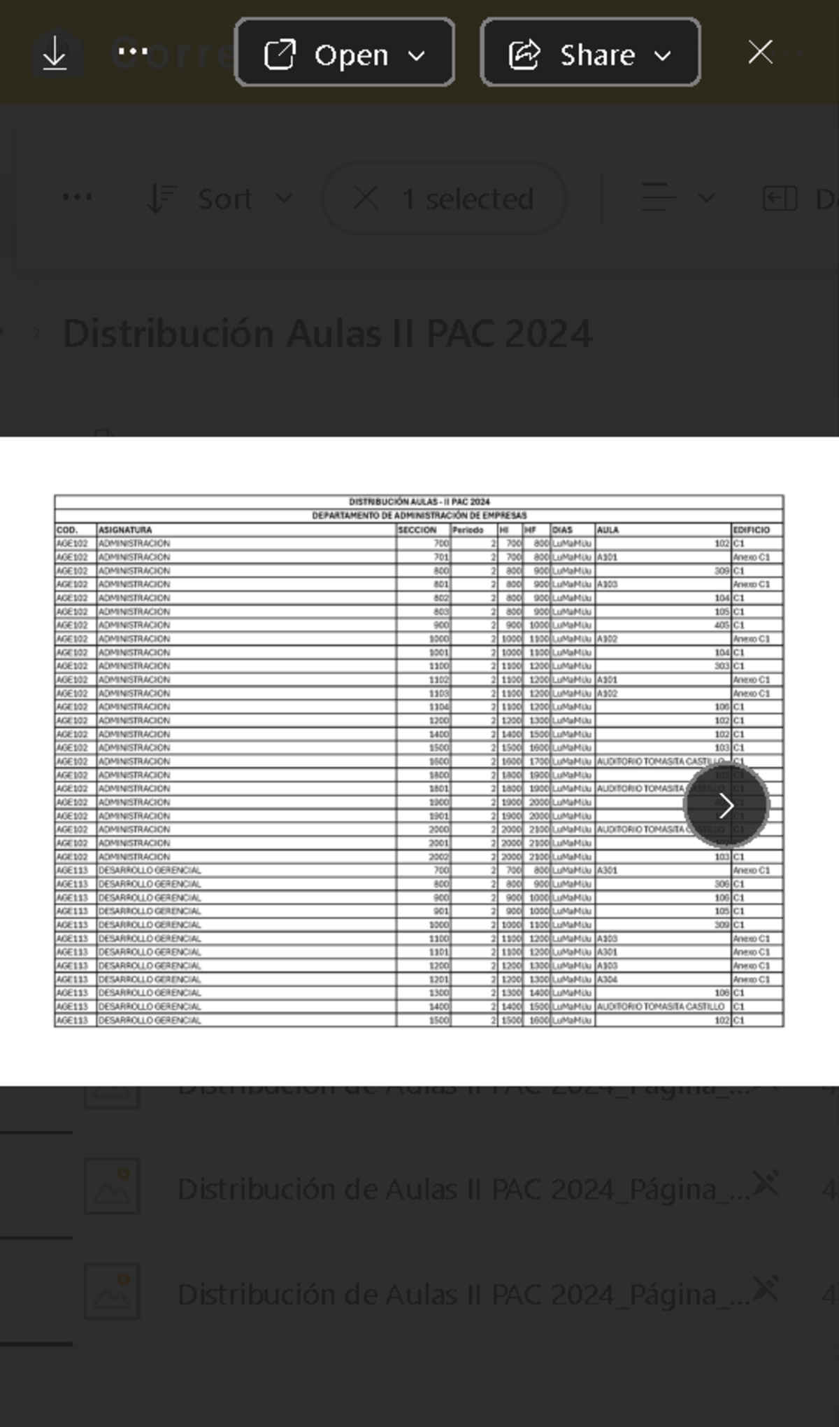 Distribución Aulas II PAC 2024 - One Drive - Distribución Aulas II PAC ...