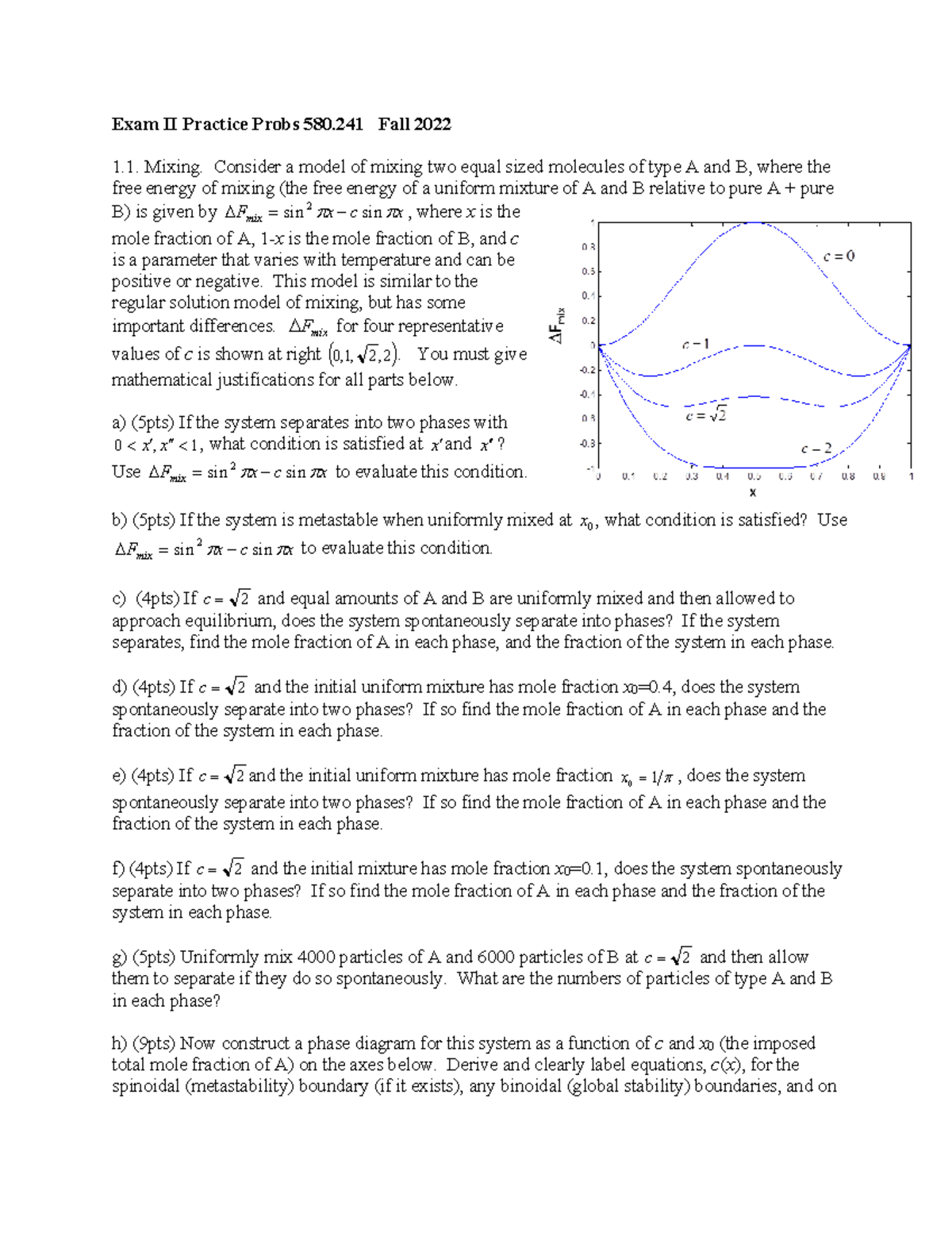 580.241 Exam II practice problems - Exam II Practice Probs 580 Fall ...