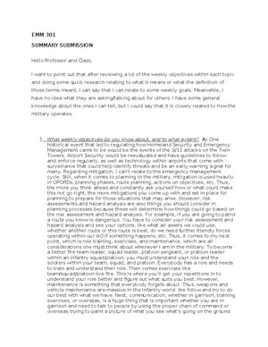 EMM 301 Topic 2 DQ 2 - G2G - EMM 301 TOPIC 2 DQ 2 Hello, Class and ...