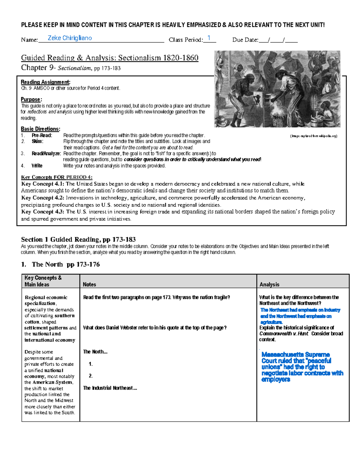 AMSCO Chapter 9 Guided Reading - PLEASE KEEP IN MIND CONTENT IN THIS ...