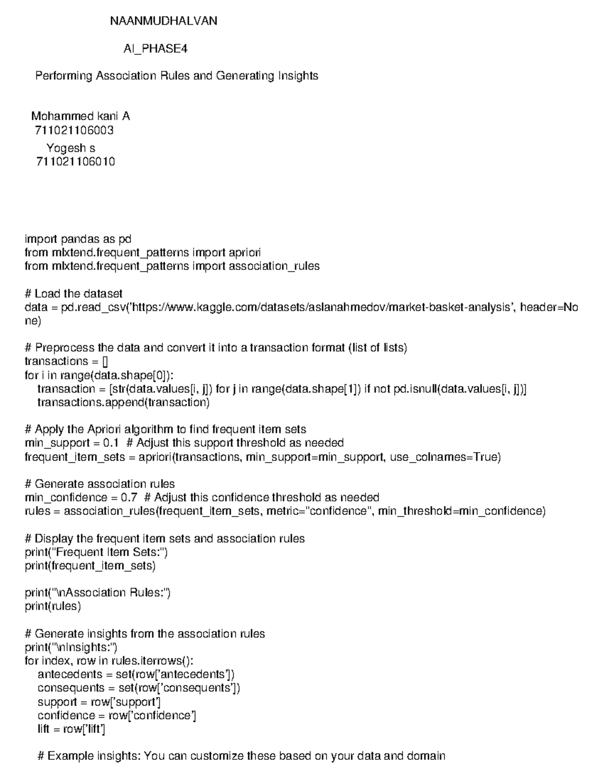 AI Phase 4 - ibm naanmudhalvan ai market based insights - NAANMUDHALVAN ...