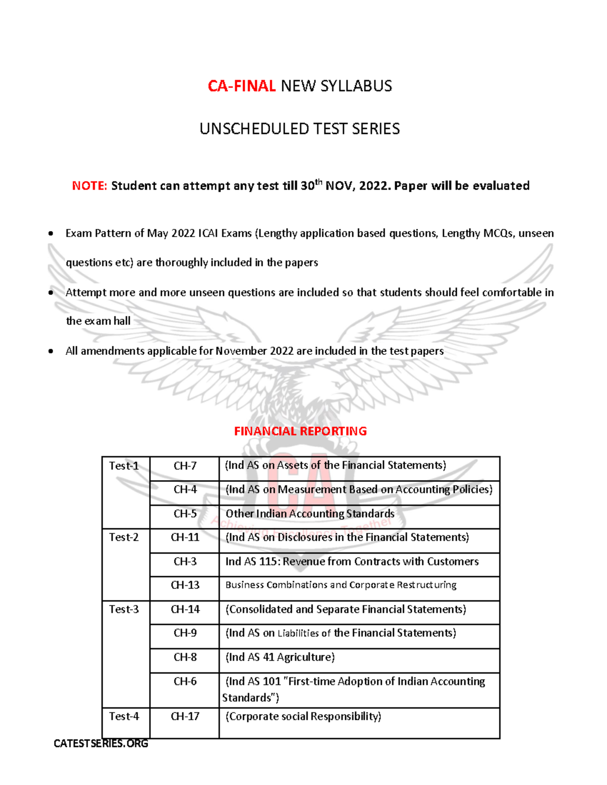 5 unit tests 1 full syllabus test for each subject nov 2022 unscheduled ...