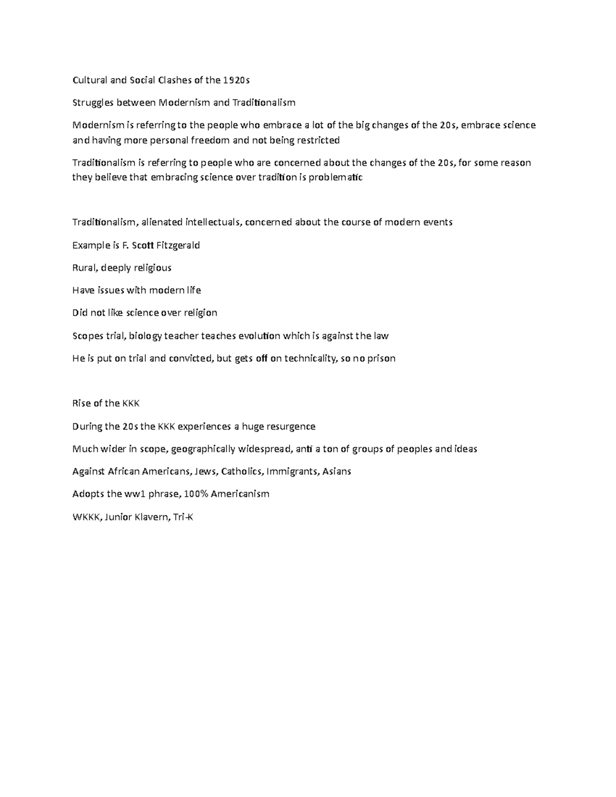 Cultural Clashes of Twenties - Cultural and Social Clashes of the 1920s ...